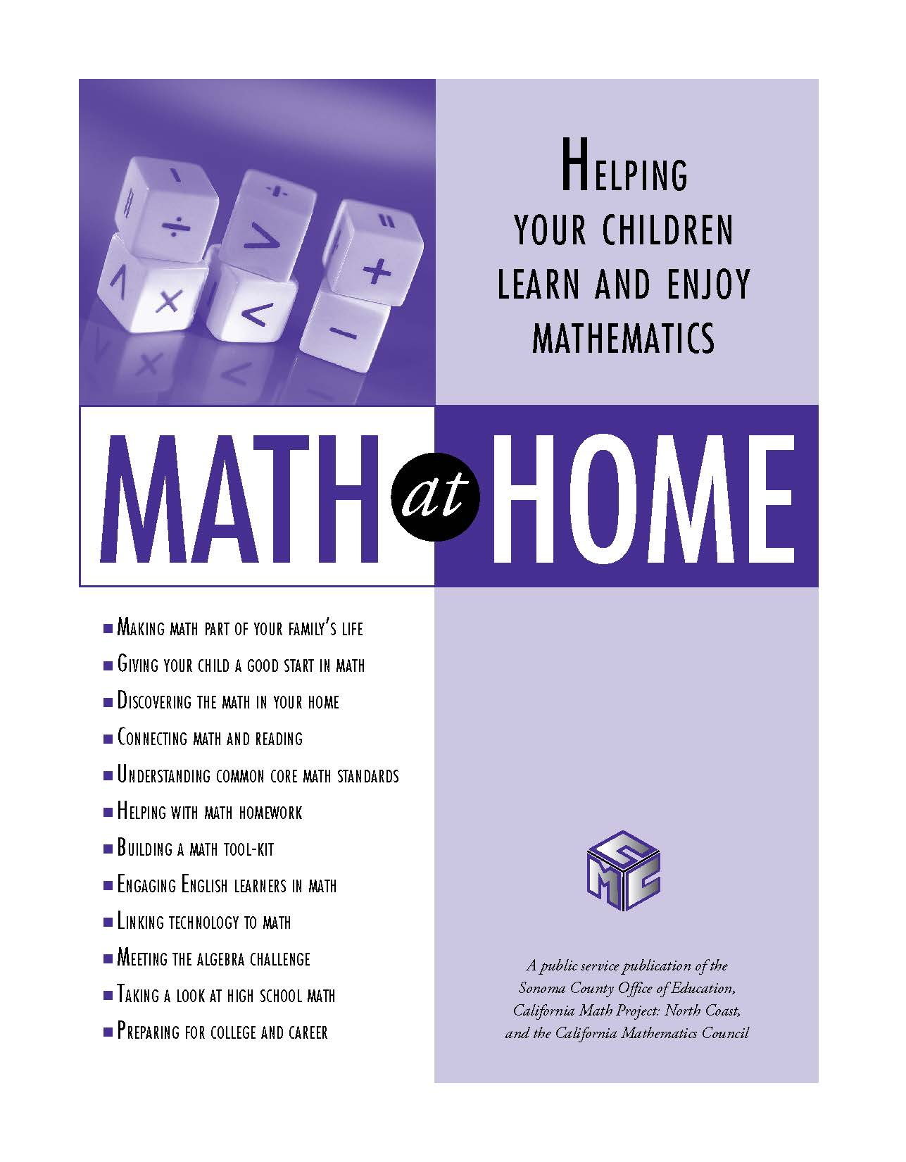 Math at Home, a Parent’s Guide to K–12 Math Education – C A L I F O R N ...